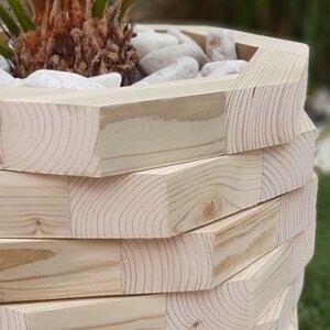 Modern Octagonal Wood Planter Straight With 7 Tiers - Etsy