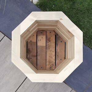 Modern Octagonal Wooden Planter Straight Standard Inverted - Etsy