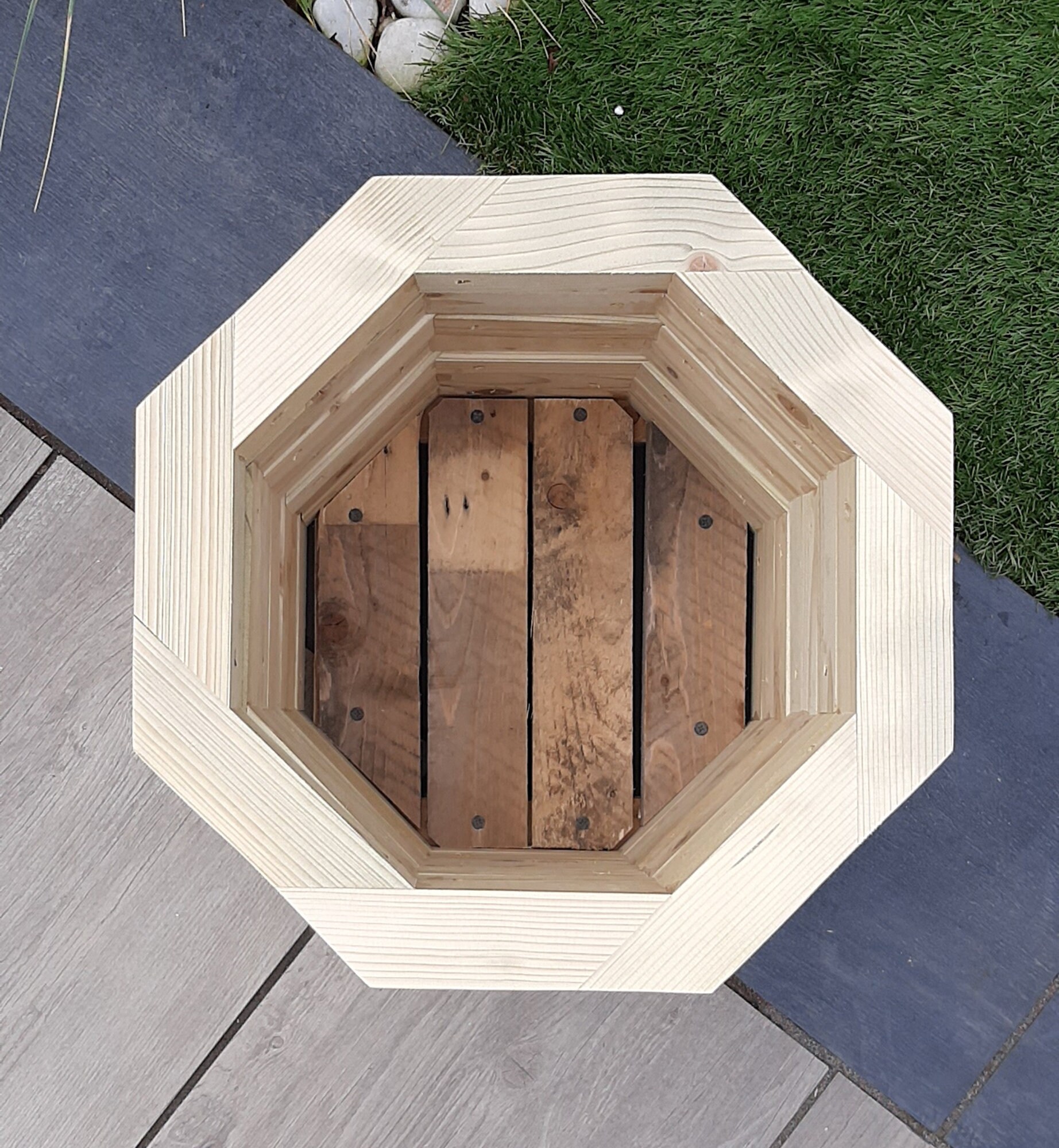 Modern Octagonal Wooden Planter Straight Standard Inverted - Etsy