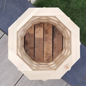 Modern Octagonal Wooden Planter Straight 50/50 Tiers - Etsy