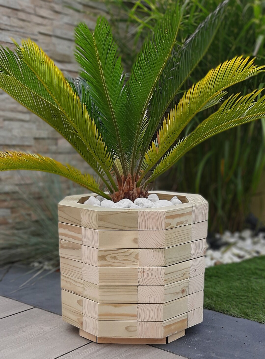 Modern Octagonal Wood Planter Straight With 7 Tiers - Etsy