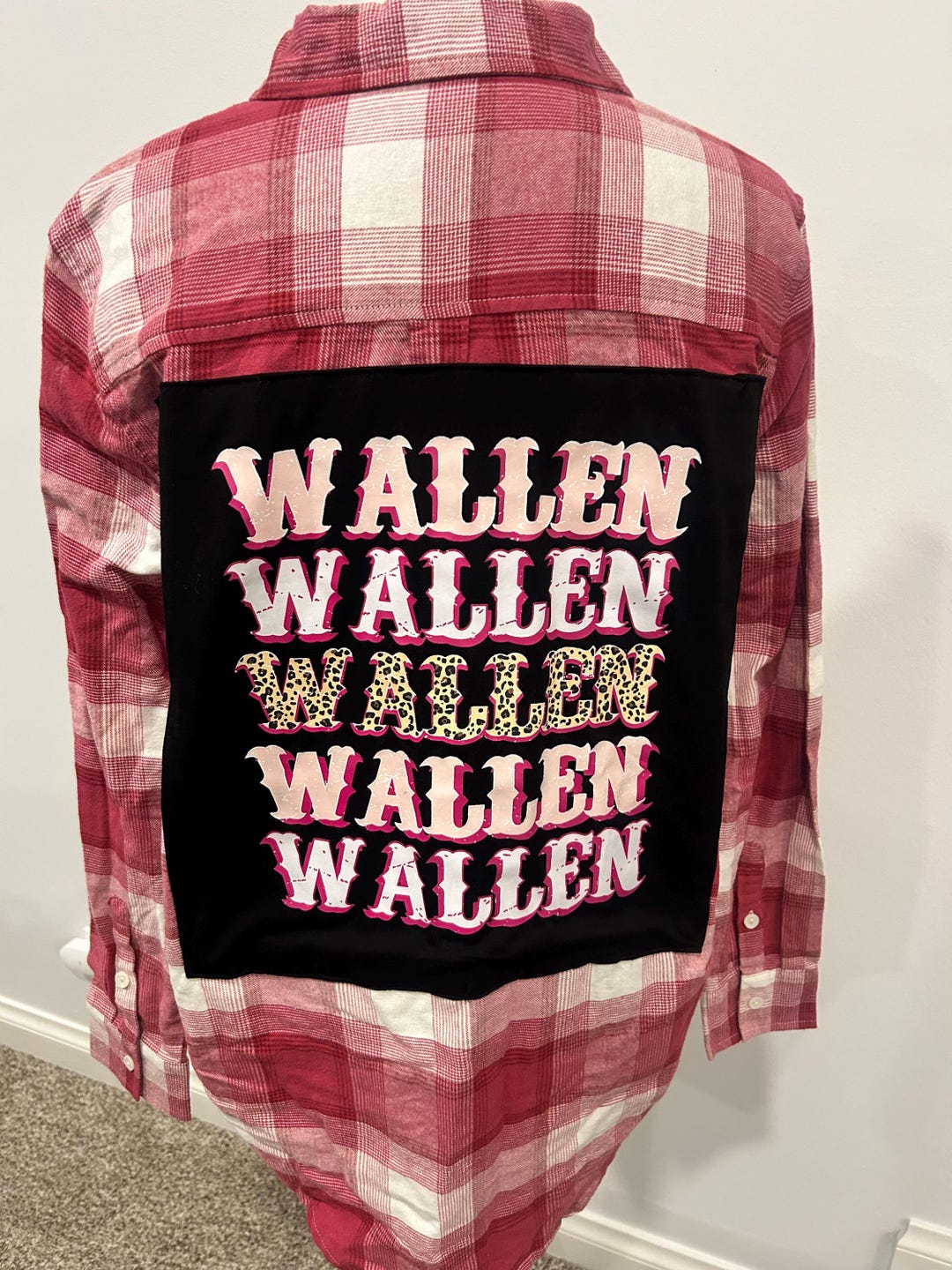 Morgan Wallen Concert Flannel: Pink/red Size Small - Etsy