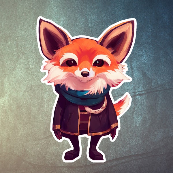 Furry Fox Sticker - Etsy