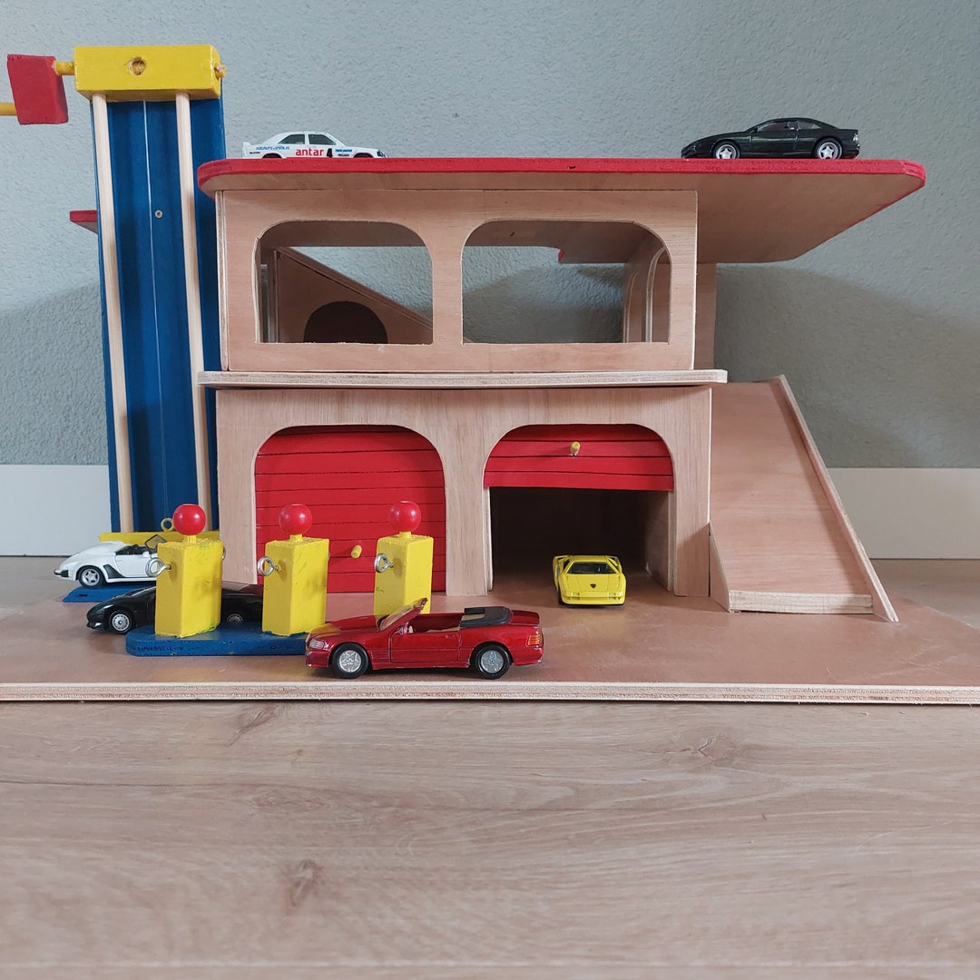 Wooden Toy Garage - Etsy