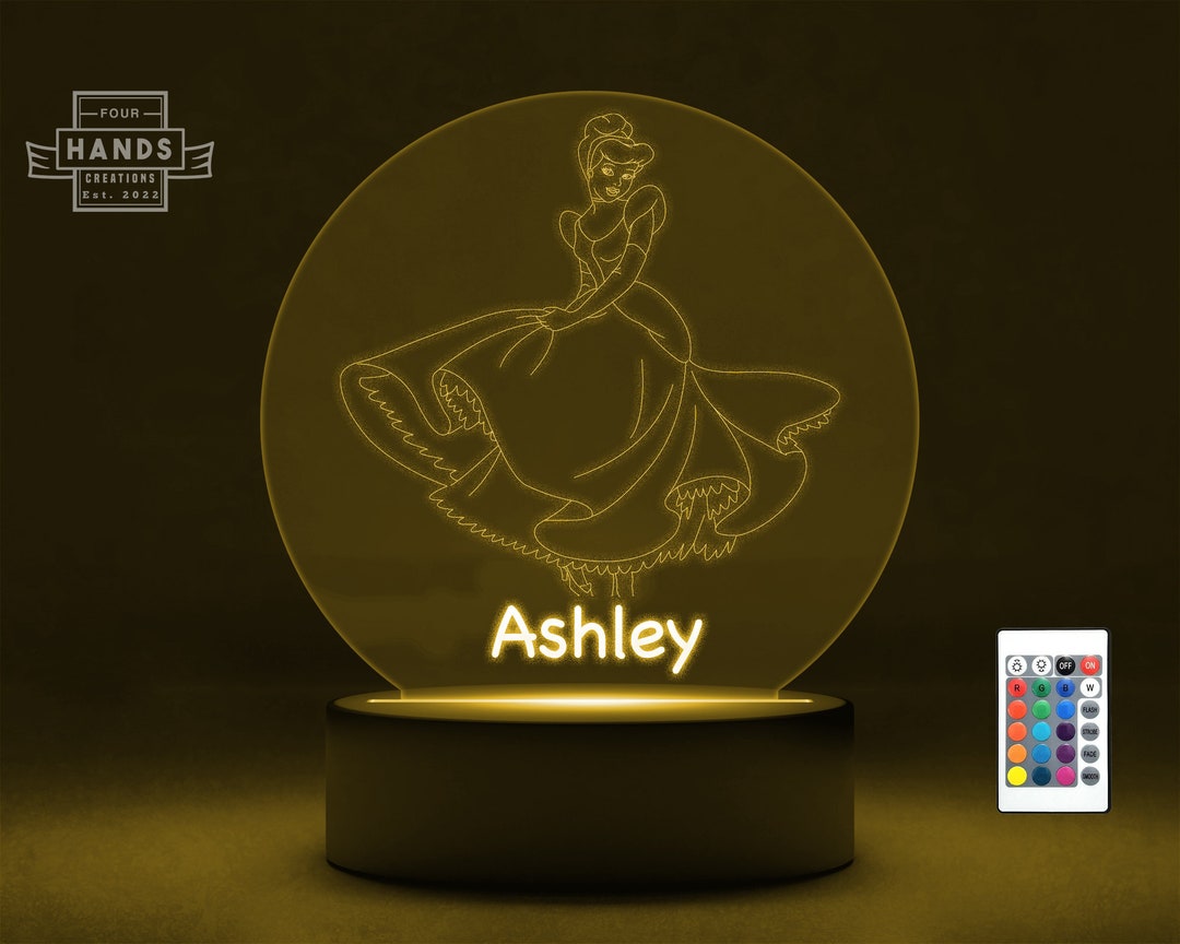 Personalized Princess LED Light Princess Night Light Character LED Gift ...