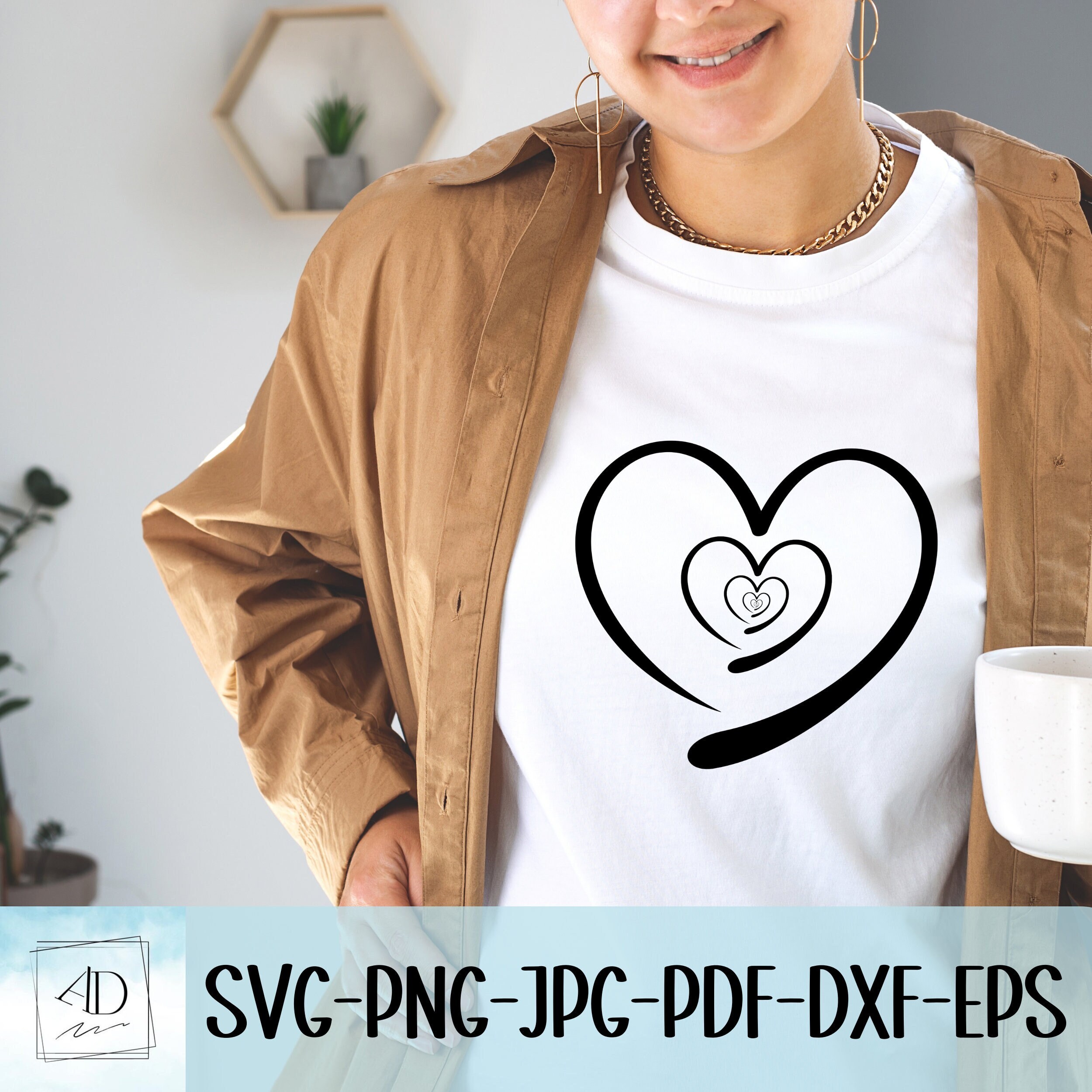Hand Drawn Heart, Infinity Heart SVG, Heart PDF, Cute Heart SVG, Love ...