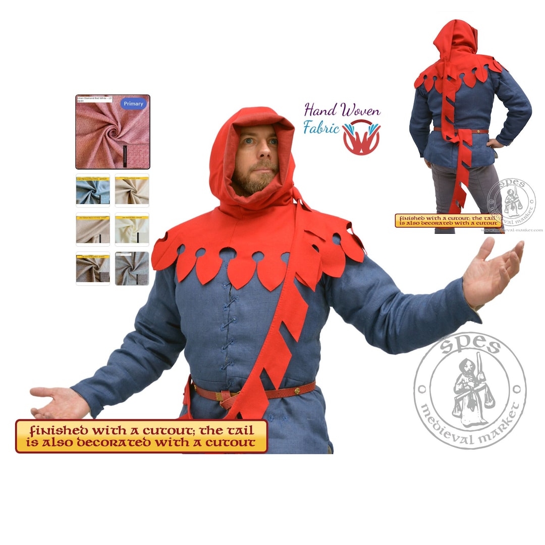 Hand Woven Medieval Hood With Liripipe Century: XIV XV Made - Etsy