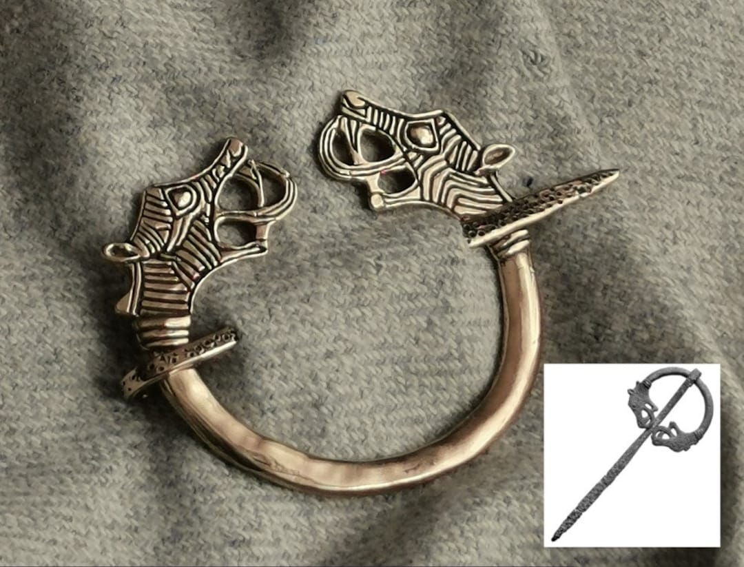Replica of a Fibula From Sweden birka Grave 643 Bronze Made - Etsy