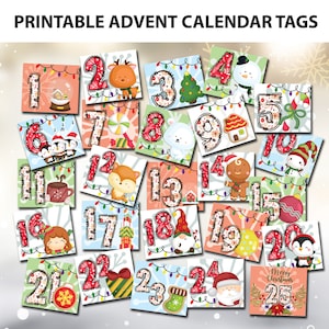 Printable Advent Calendar for Kids | Instant Download | Christmas ...
