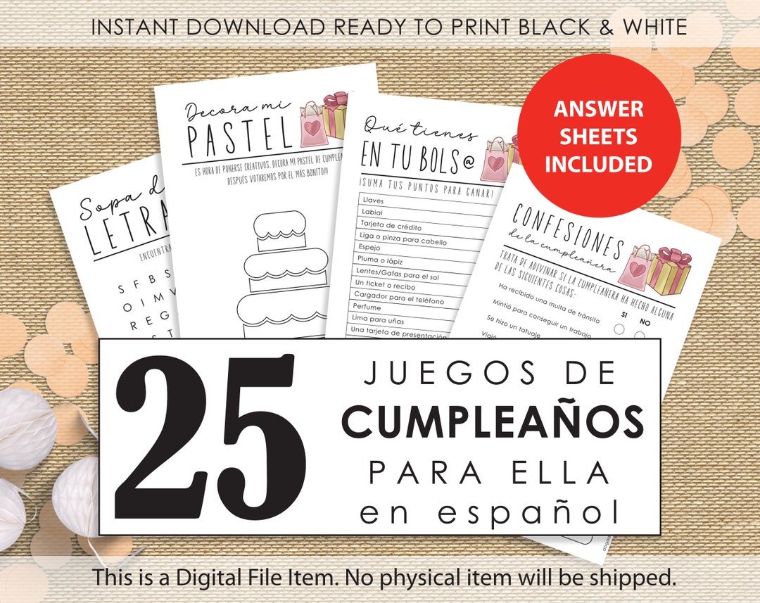 Spanish Birthday Party Games for Her | Juegos Fiesta De Cumpleaños En ...