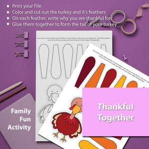 Printable Build a Turkey Kid's Craft | Thanksgiving Craft ...