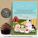 Farm Birthday Thank You Card Farm Animals Thank You Note Barnyard ...