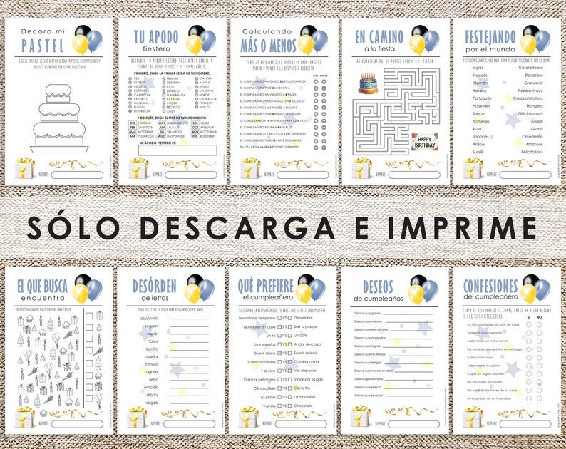 Spanish Birthday Party Games for Him | Juegos Fiesta De Cumpleaños En ...