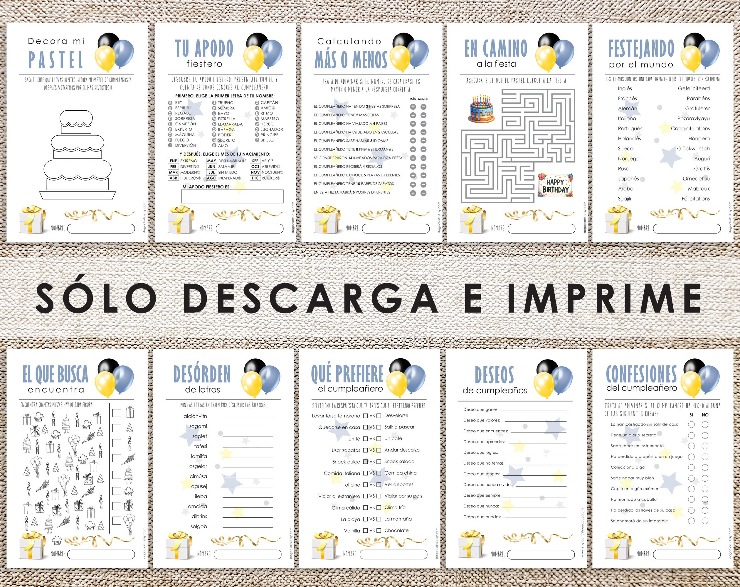 Spanish Birthday Party Games for Him | Juegos Fiesta De Cumpleaños En ...