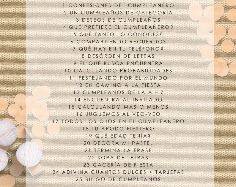 Spanish Birthday Party Games for Him | Juegos Fiesta De Cumpleaños En ...