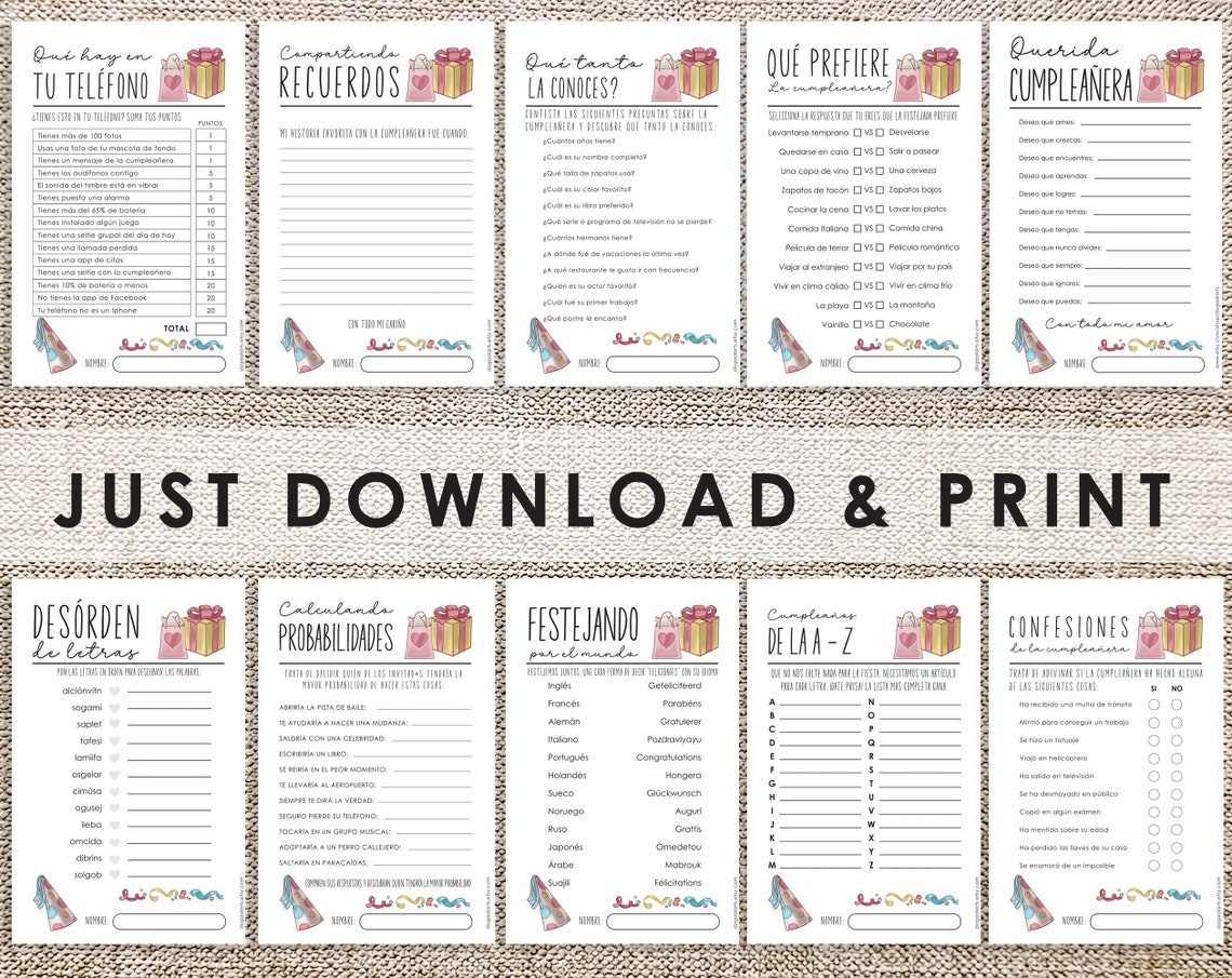 Spanish Birthday Party Games for Her | Juegos Fiesta De Cumpleaños En ...
