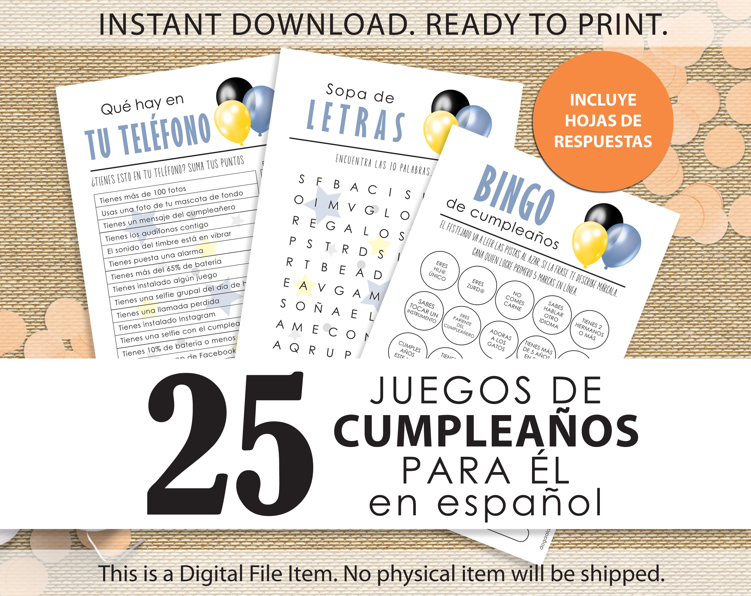 Spanish Birthday Party Games for Him | Juegos Fiesta De Cumpleaños En ...