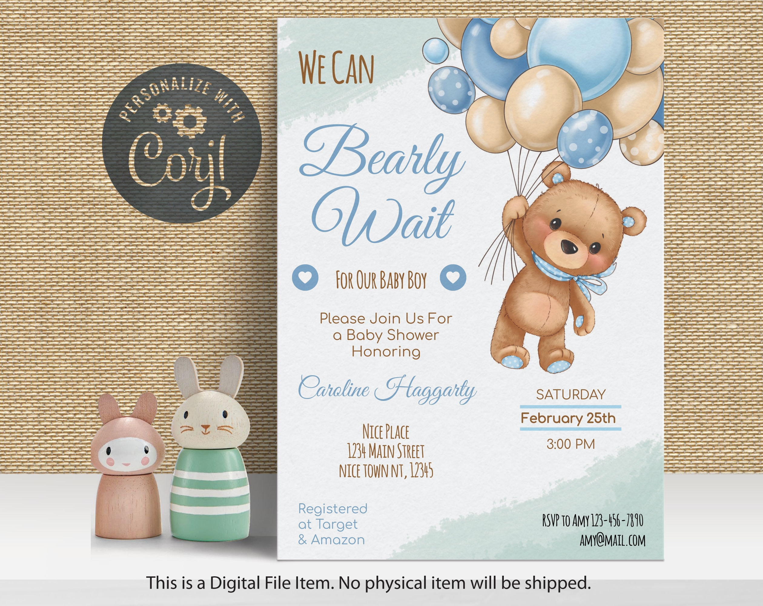 Invitaciones Para Baby Shower Con Osito De Peluche Para Imprimir