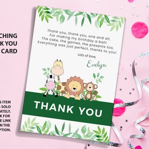 Four Ever Wild Birthday Invitation Jungle | Instant Download| Safari ...