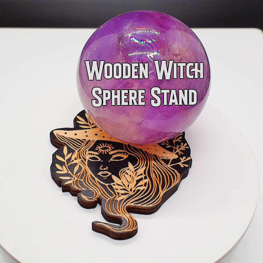 Wooden Witch Sphere Stand, Crystal Ball Holder - Etsy