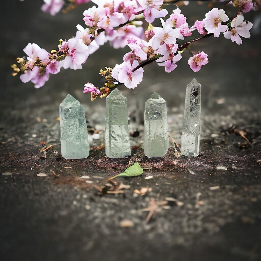 Rare Gorgeous Prasiolite Crystal Points Choose From 4 Sizes Green ...