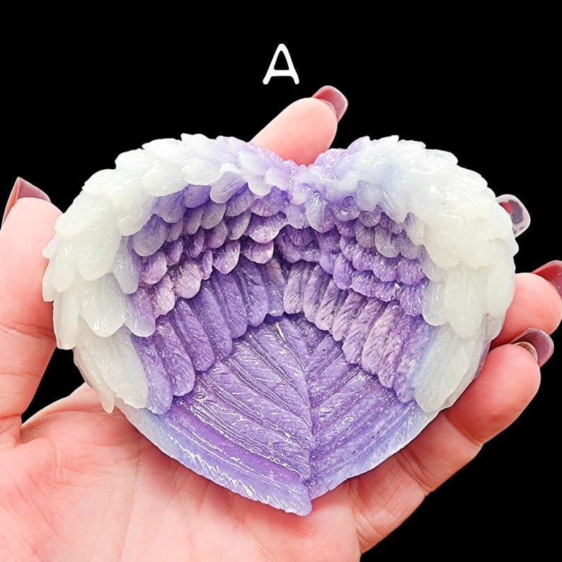 Glow in the Dark Angel Wings Sphere Holder: Luminous Resin Decor - Etsy