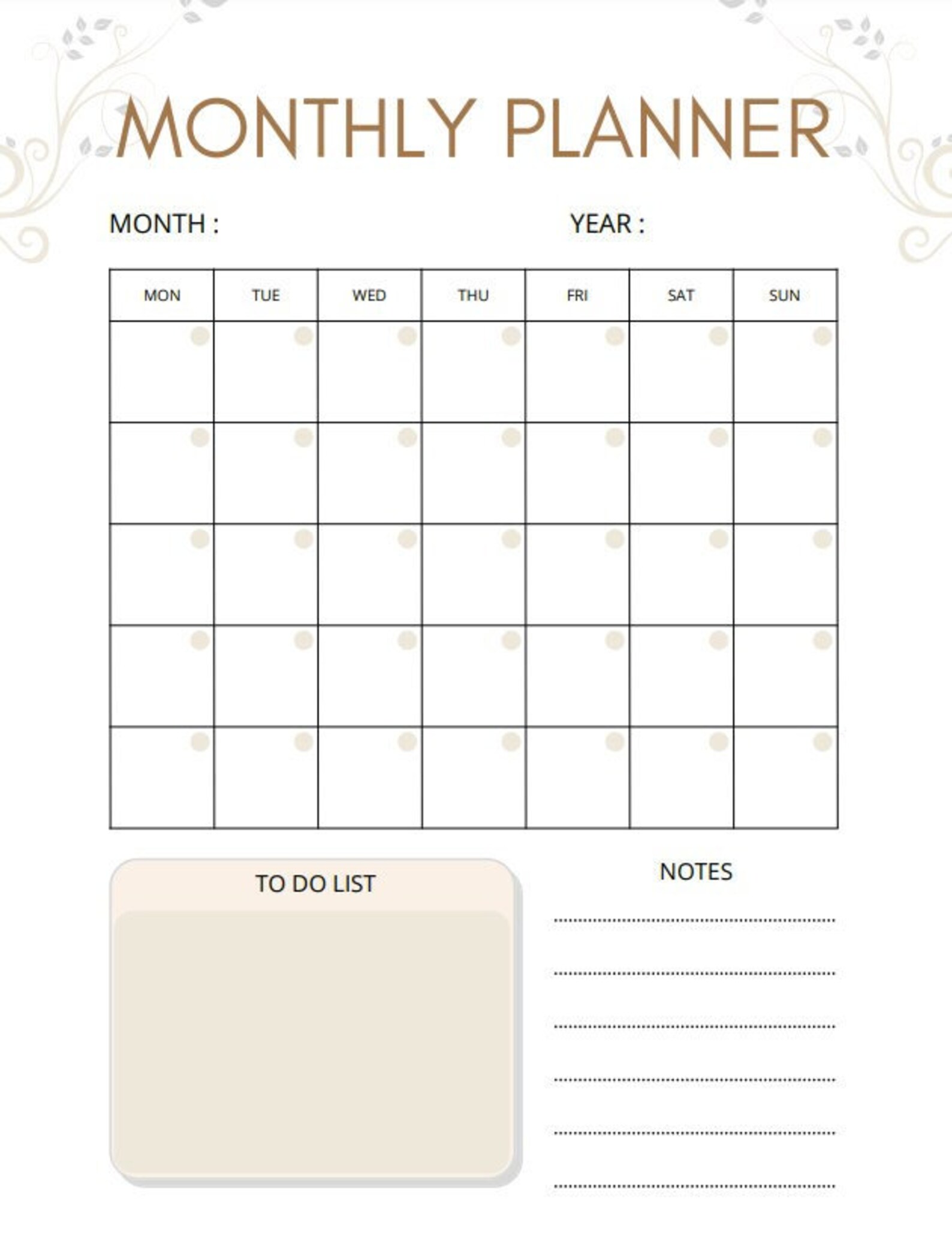 Premium Monthly Planner 2023 PDF - Etsy