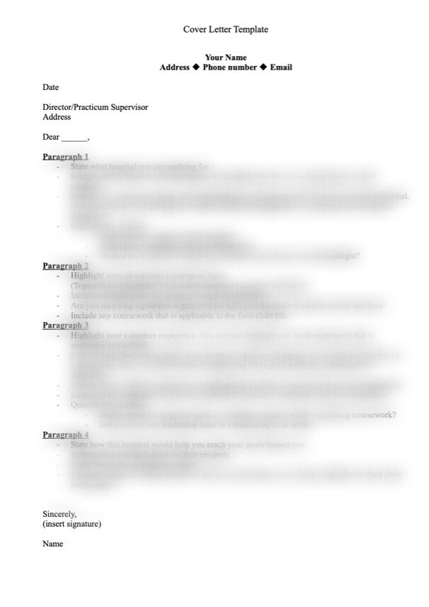Practicum Cover Letter Guidelines & Outline - Etsy