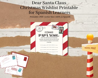 Spanish Christmas Letter to Santa - Etsy