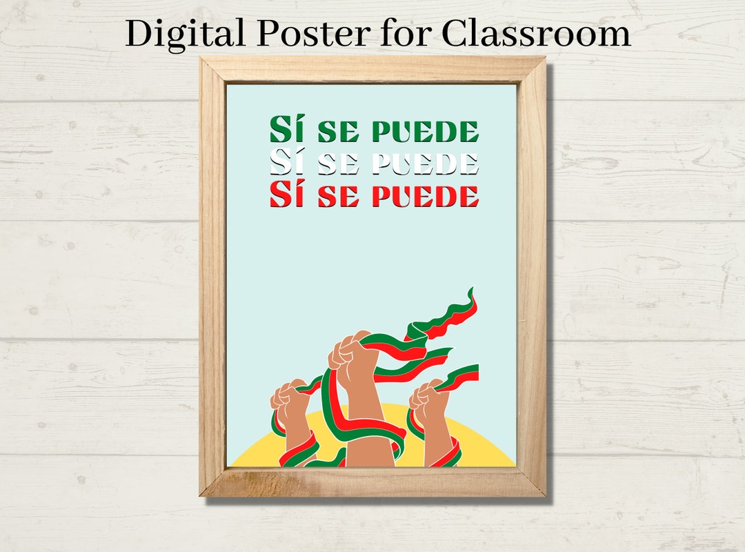 Printable Sí Se Puede Poster | Instant Download | Yes, You Can! | Wall ...