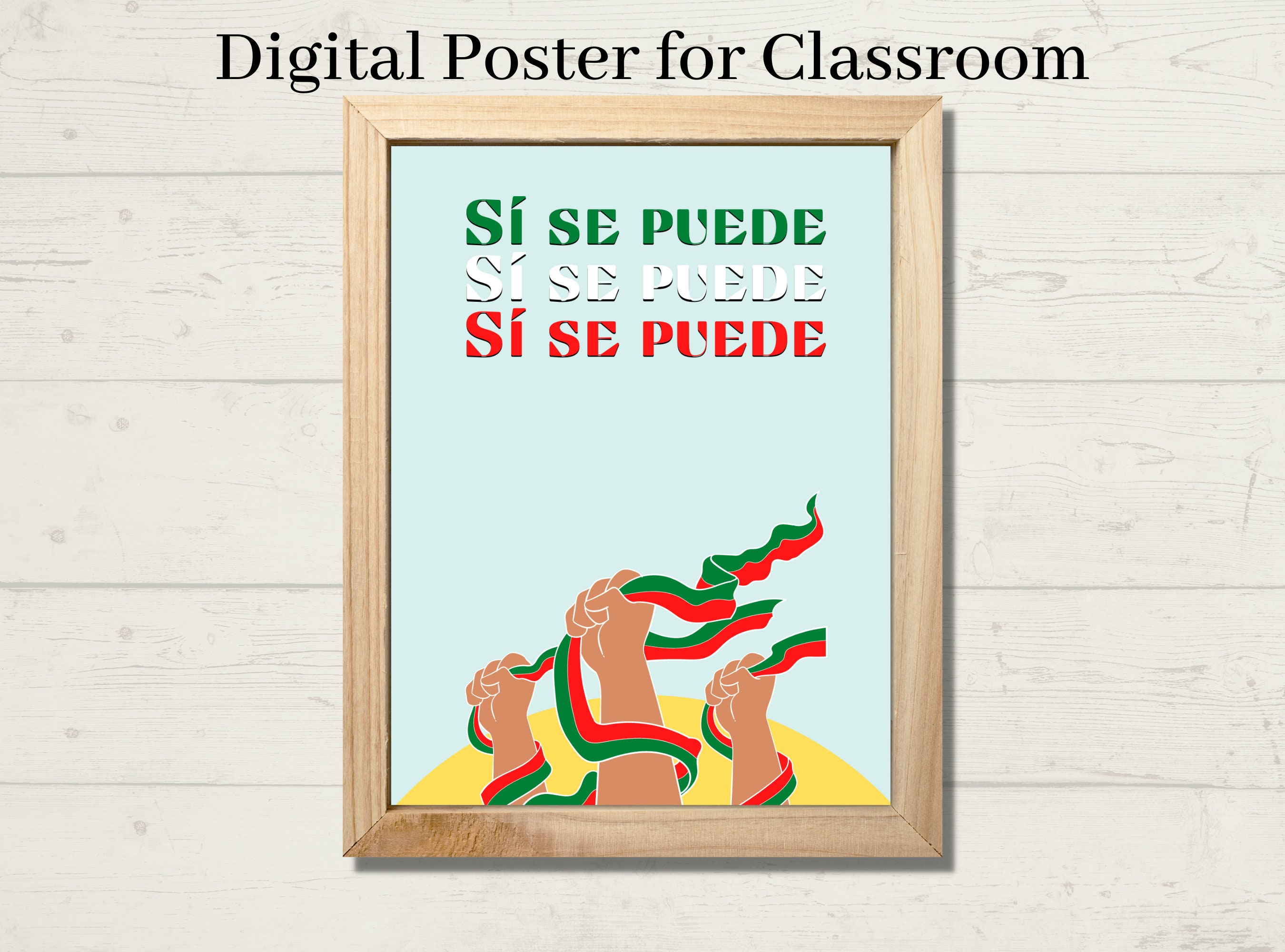 Printable Sí Se Puede Poster | Instant Download | Yes, You Can! | Wall ...