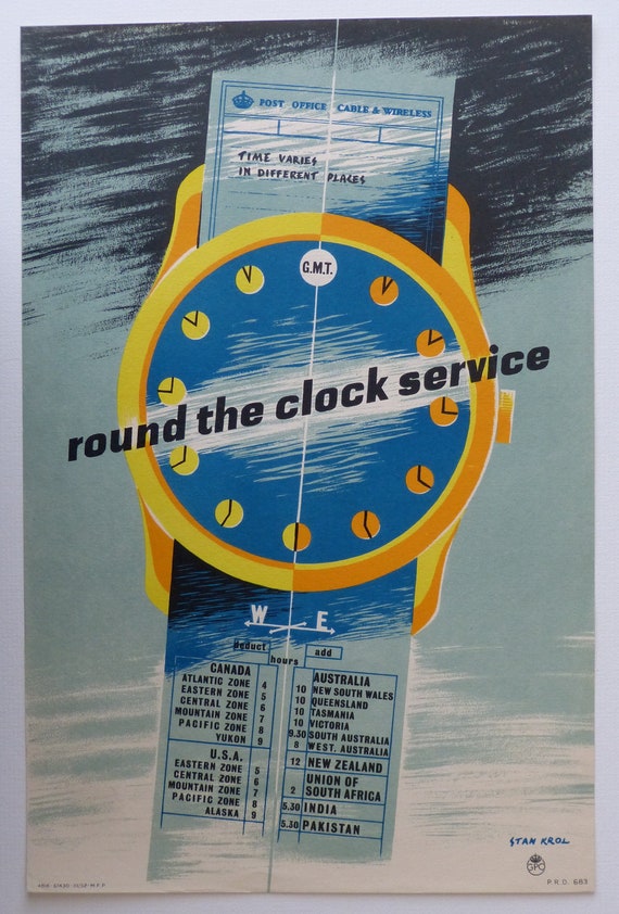 1950's GPO Original Public Information Poster round - Etsy