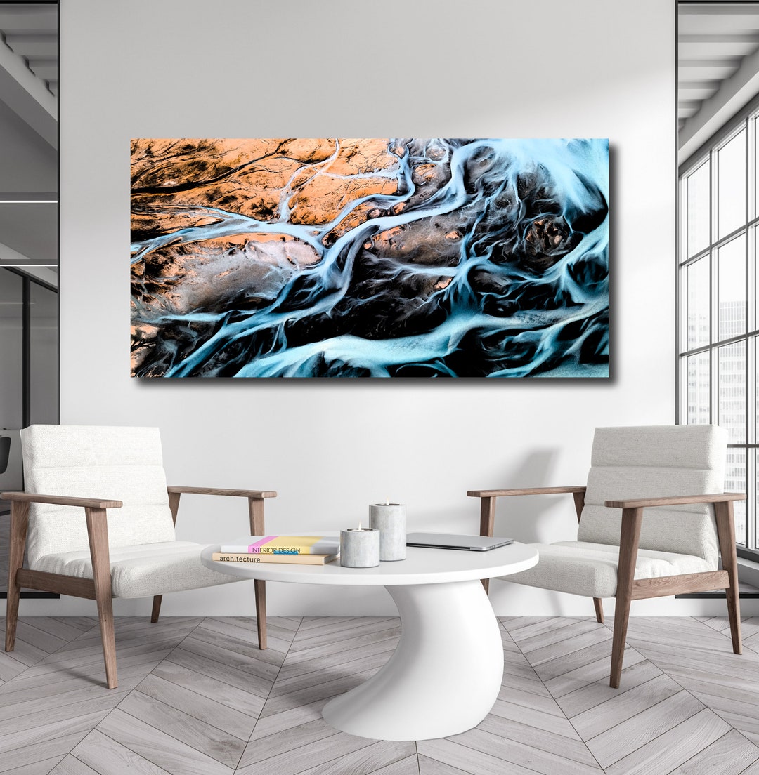 Elevate Your Space With Flowing Tranquility: Abstract Water Over Rock ...