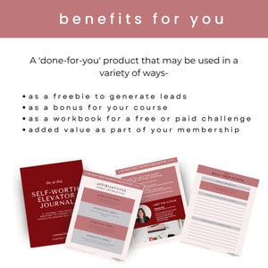 30 Day Self Worth Elevator Journal, Digital Printable Journal for ...