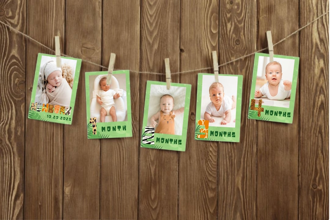 Wild One Jungle Safari Animal Themed 1st Birthday Party Editable 5"x7 ...