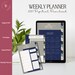 Undated Weekly Digital Planner With Minimalist Design and Hyperlinks - Etsy