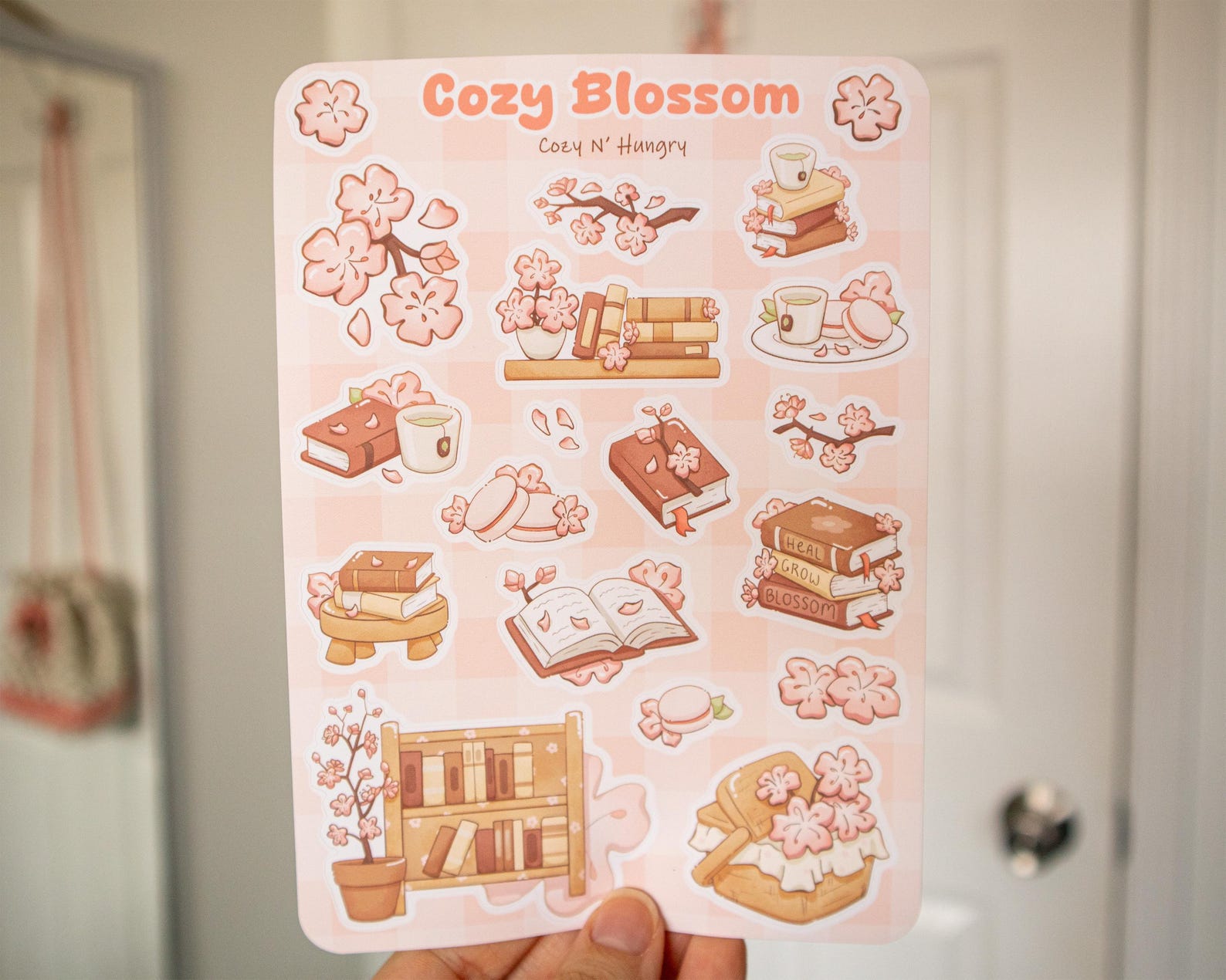 Sakura Books Stickers | Cherry Blossom Journaling Decals - Etsy