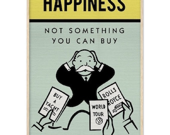 PATIENCE Motivational Wall Art, Monopoly Poster, Inspirational ...