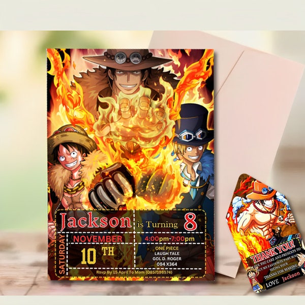 One Piece Invitation - Etsy