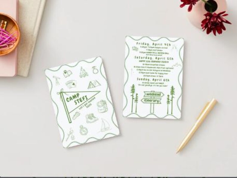 Editable Digital Event Template for Camp-themed Celebration ...