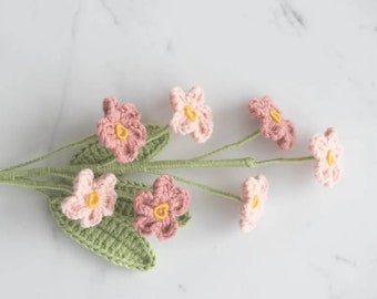 Crochet Pattern FORGET-ME-NOT Mini Flower Bouquet Level 2 - Etsy
