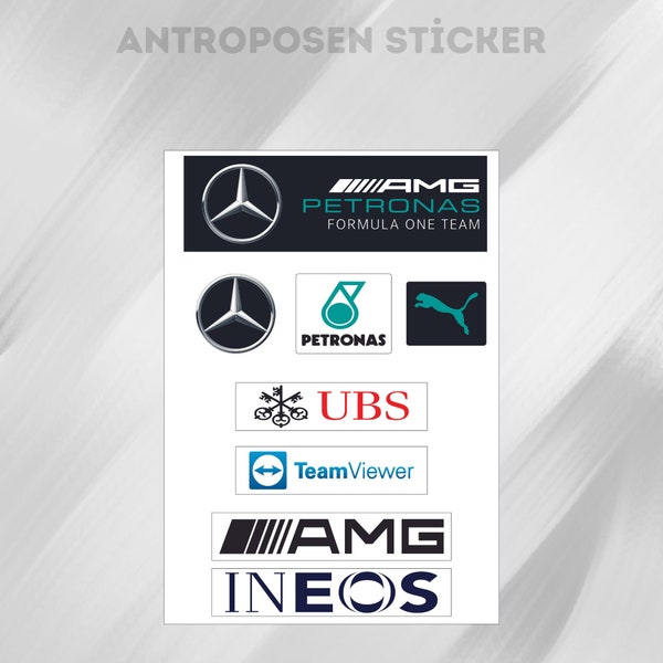 Mercedes F1 Sponser Stickers - Etsy