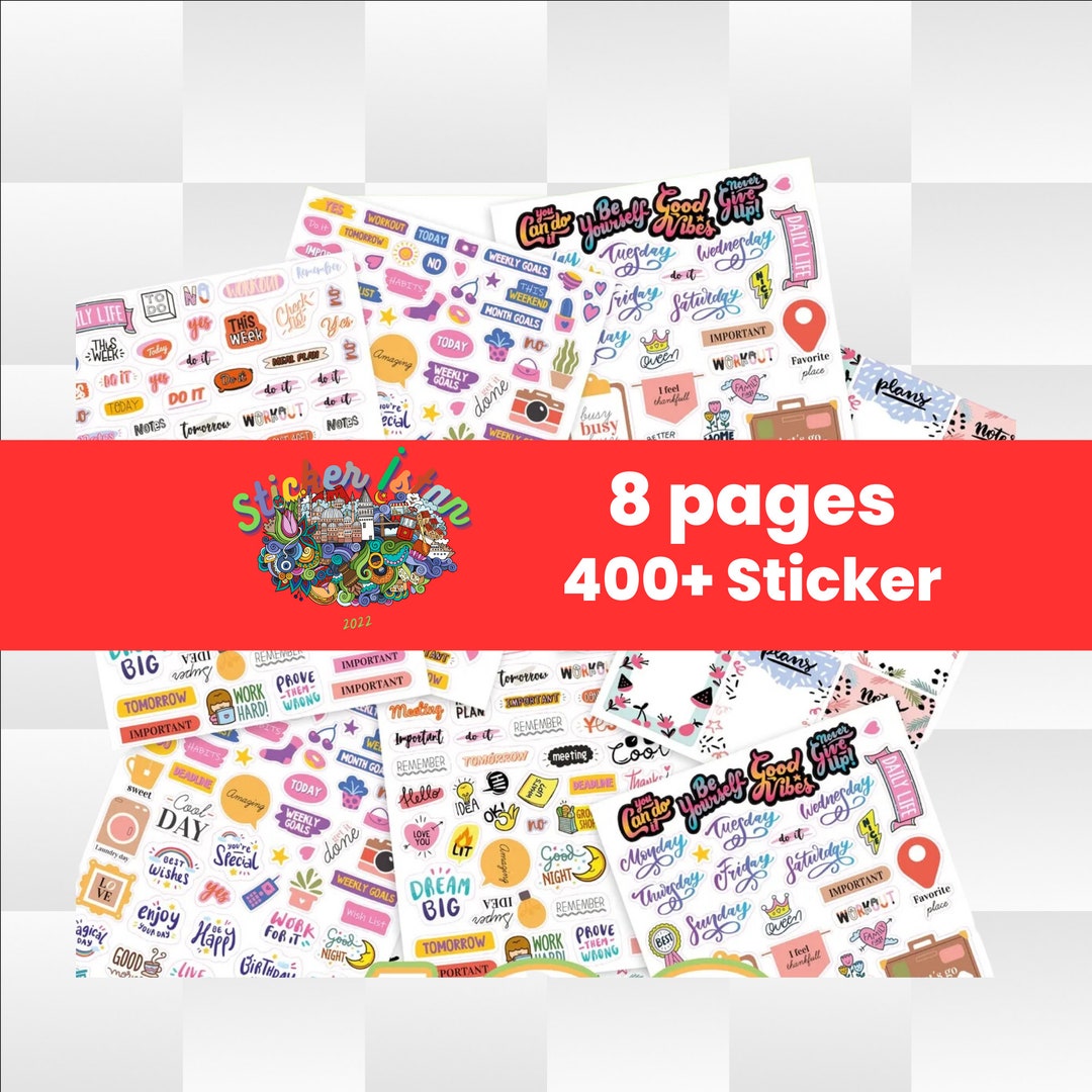 Planner Sticker Book 400 Stickers Agenda Diary Planner - Etsy