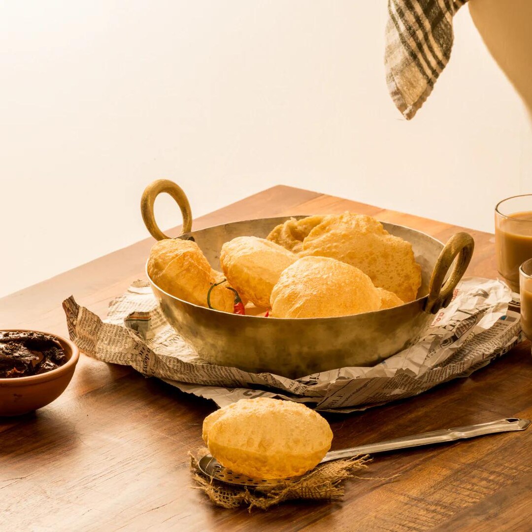 Handmade Hammered Brass/pital Kadhai (round Base) - Desi Punjabi ...