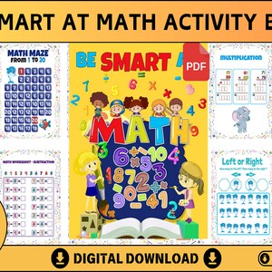 Be Smart at Math Activity Book for Kids Math Activity Book PDF in ...