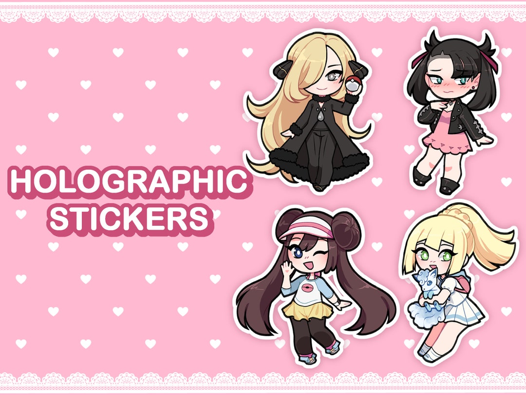 Holographic Stickers Pokemon Trainers - Etsy