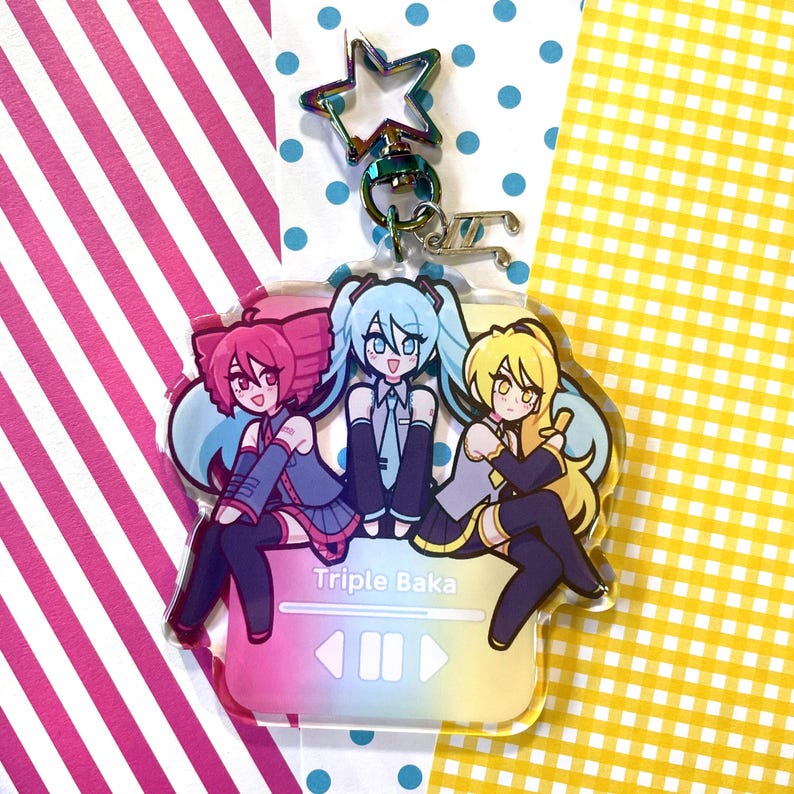 Acrylic Keychains & Stickers - Triple Baka Vocaloid - Etsy