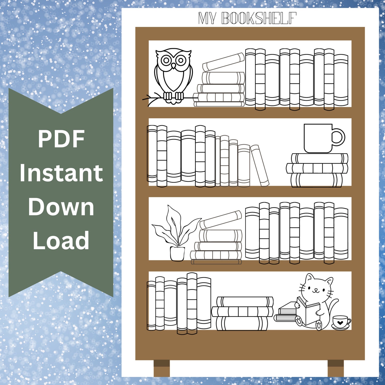 Book Tracker Printable Bookshelf Reading Log Books Ive - Etsy