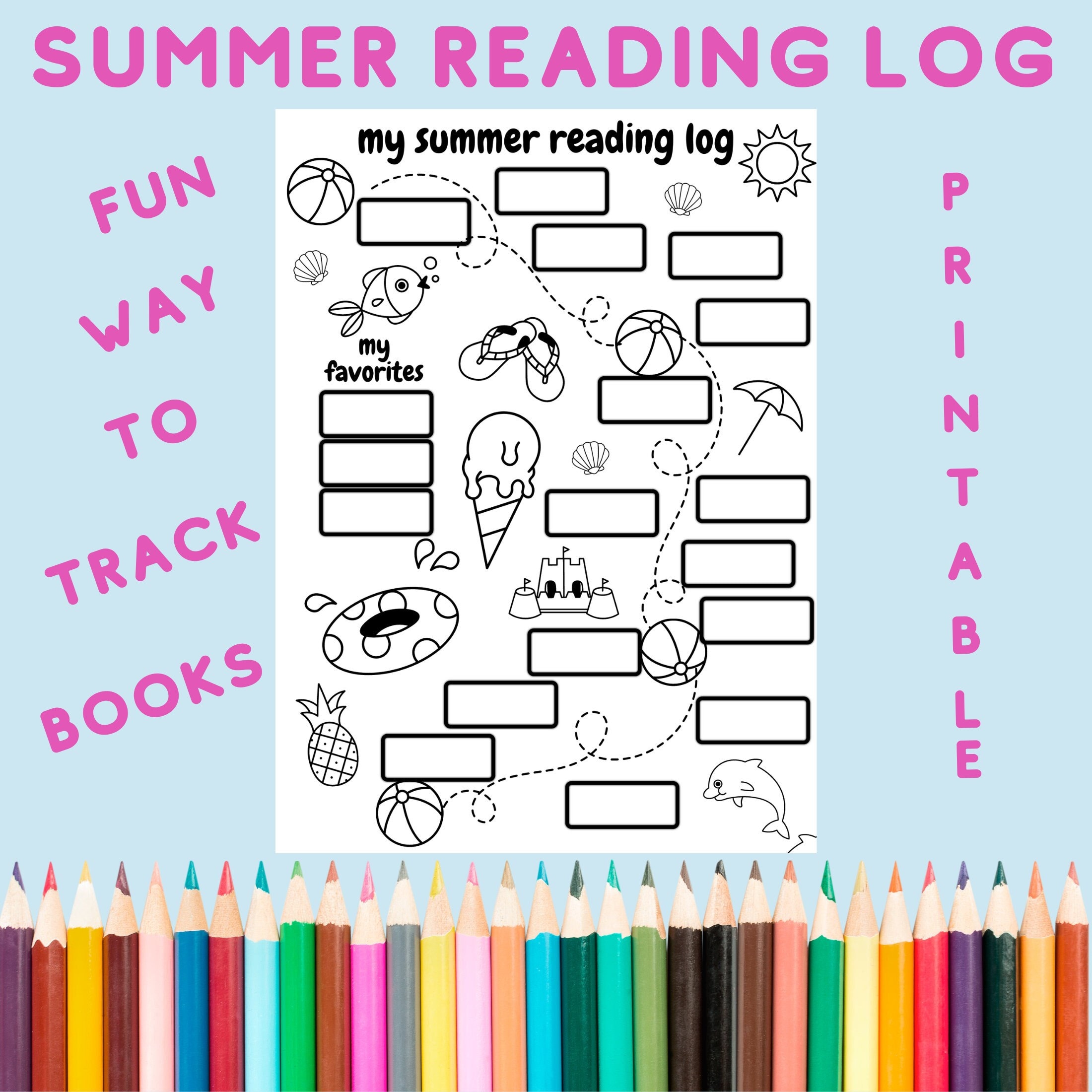 Summer Reading Book Log, Summer Reading Tracker, Summer Reading ...