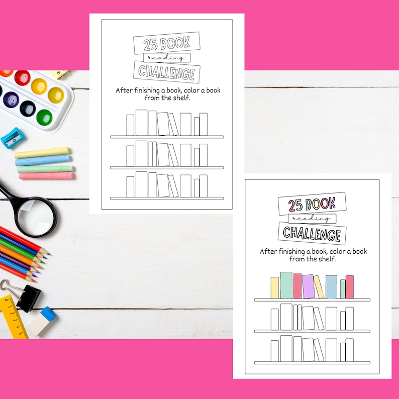 2024 Reading Tracker Printable, Bookshelf Reading Log 8X11 Letter Size ...